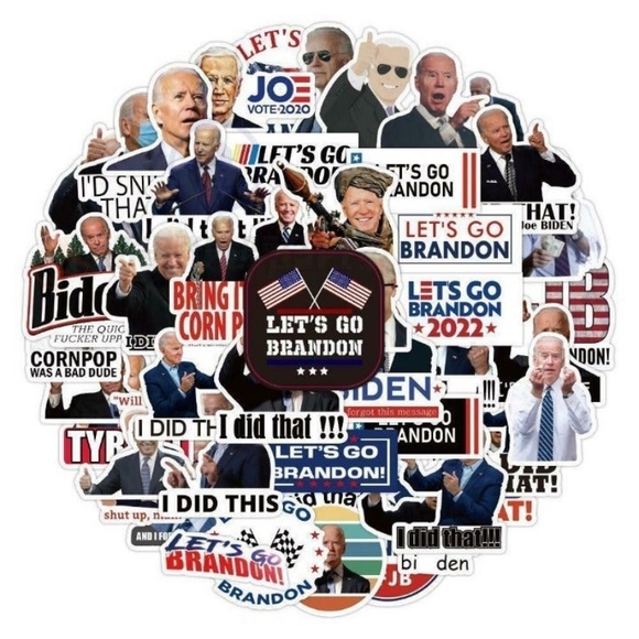 Party Supplies | 10 Assorted Biden Stickers Fjb Lets Go Brandon I Did ...